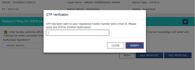 Filing GSTR-1A in GST Portal (Step by Step)