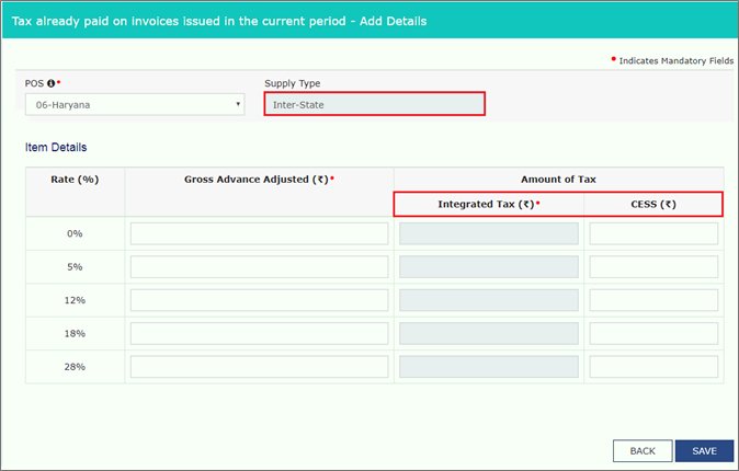 Filing GSTR-1 in GST Govt. Portal.